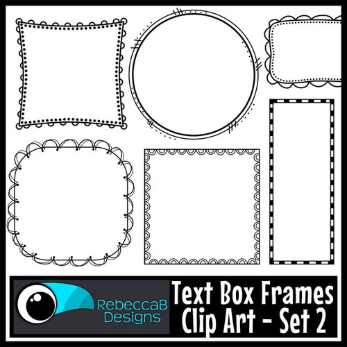 Doodle Borders Clip Art Set 1 Clipart Doodle Borders Border - Etsy