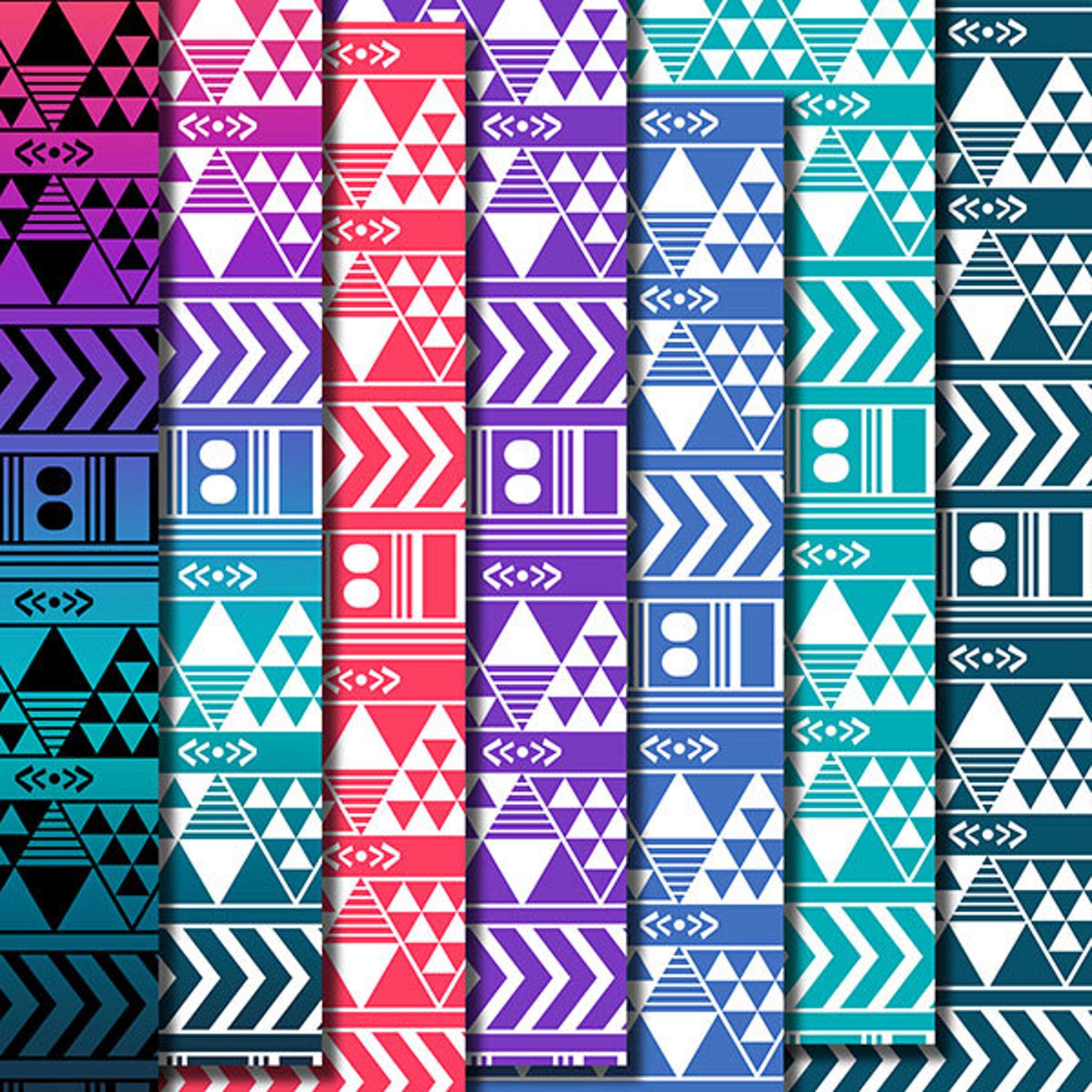 Maori Pattern Backgrounds Set 1 Koru & Kowhaiwhai Designs (digital ...