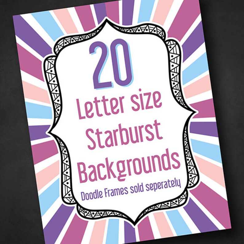 Starburst Backgrounds Clip Art, Backgrounds Clip Art, Digital Paper ...