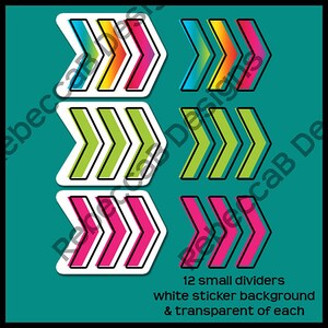 Chevron Page Dividers Clip Art, Arrows Clip Art, Patterned Colored ...