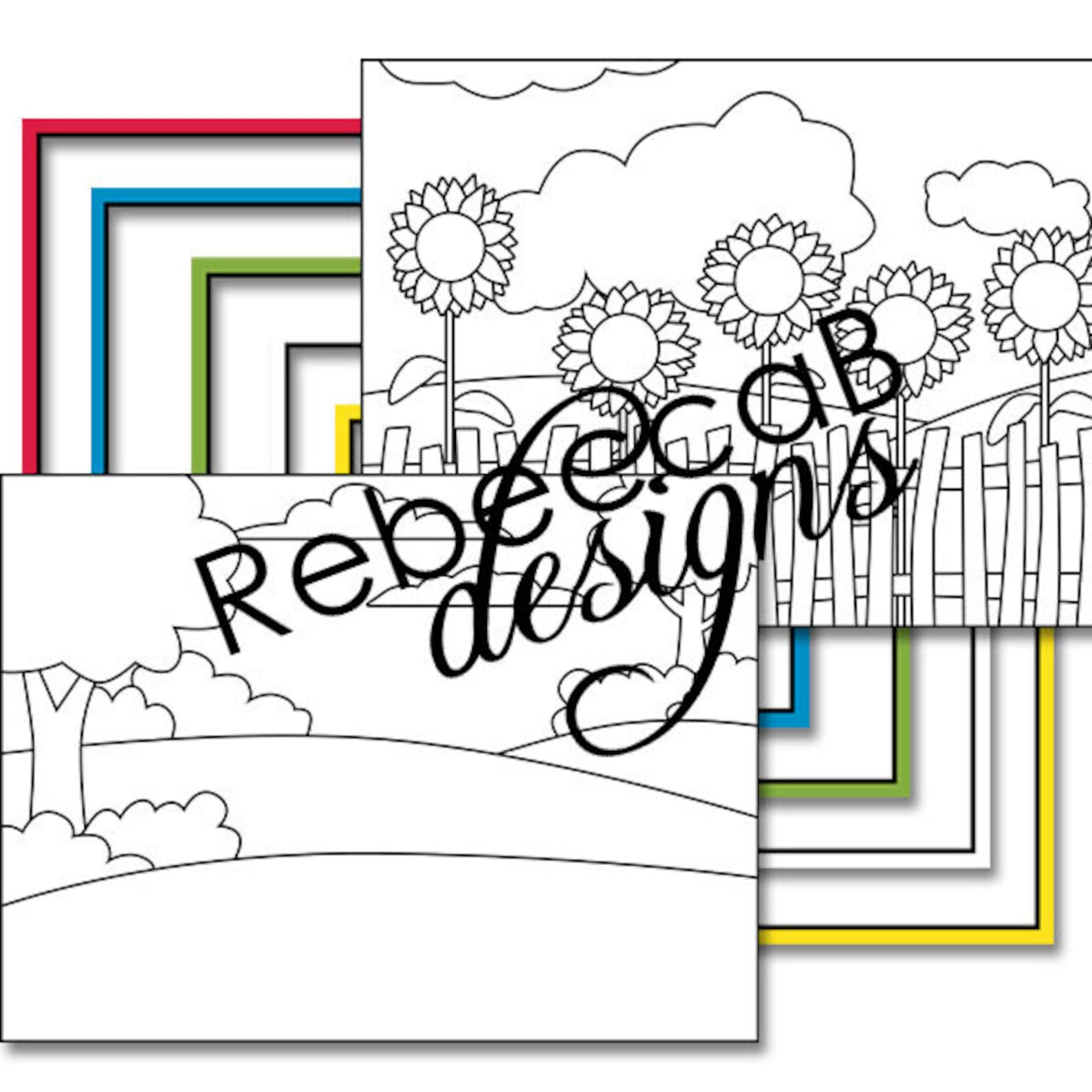 Summer Background Scenes Clip Art, Summer Landscape Clip Art, Summer ...