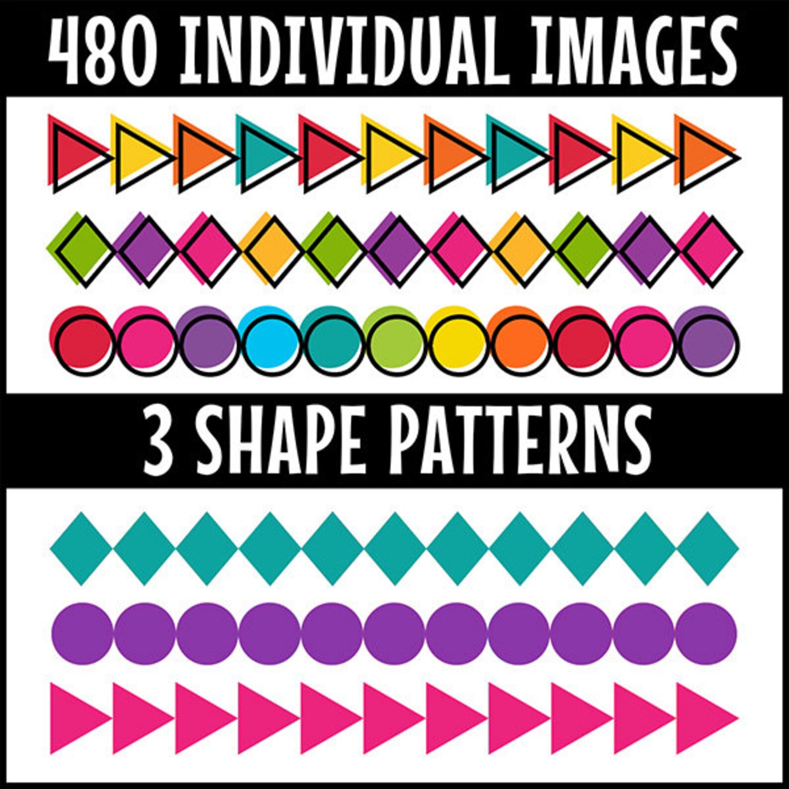 Page or Text Dividers Clip Art, Border Dividers, Colorful Page Dividers ...