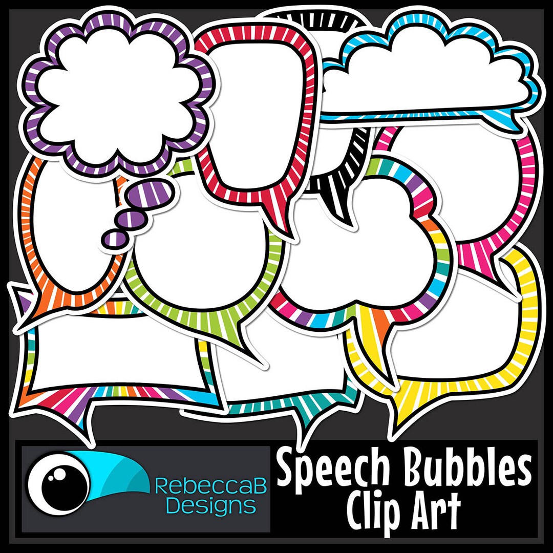 Speech Bubbles Clip Art, Text Box Frames Clip Art, Speech Bubbles ...