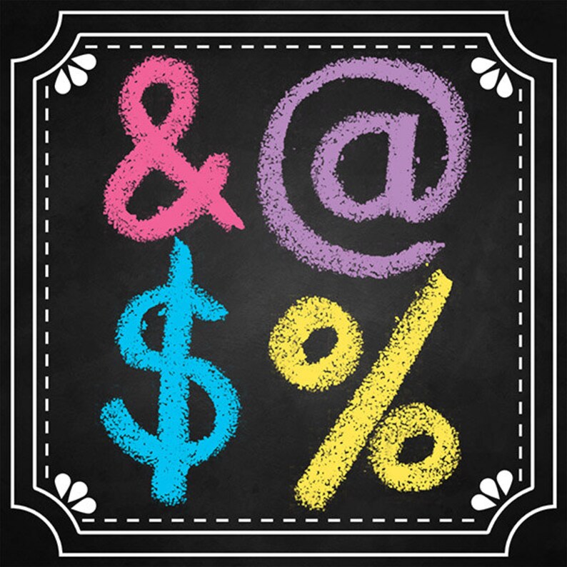Chalk Alphabet Clip Art: Hand-drawn Letters & Numbers (PNG) - Etsy ...