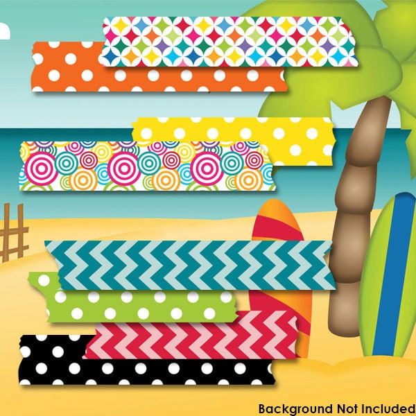 Washi Tape Clip Art Set 1 Digital Washi Tape Clipart Digital - Etsy