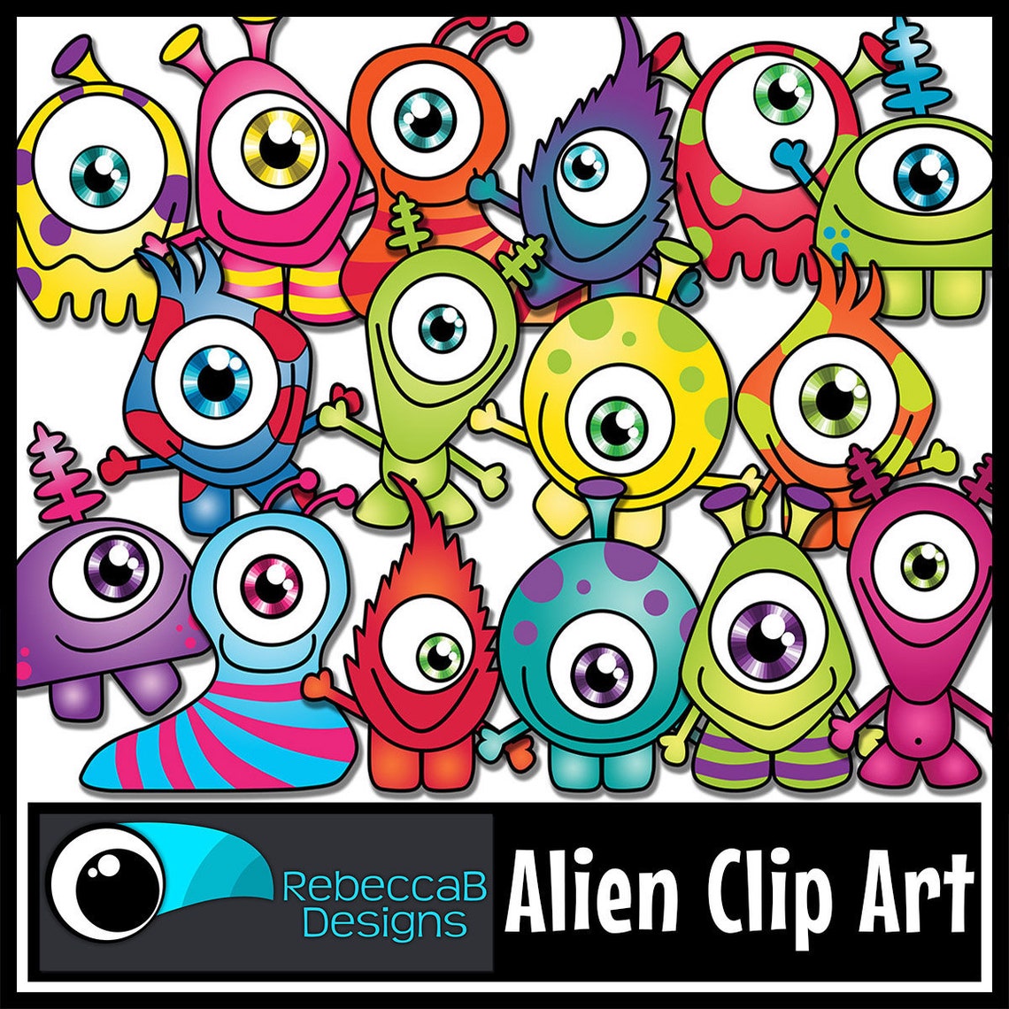 Alien Clip Art Monster Clip Art Sci-fi Aliens Clip Art - Etsy Australia