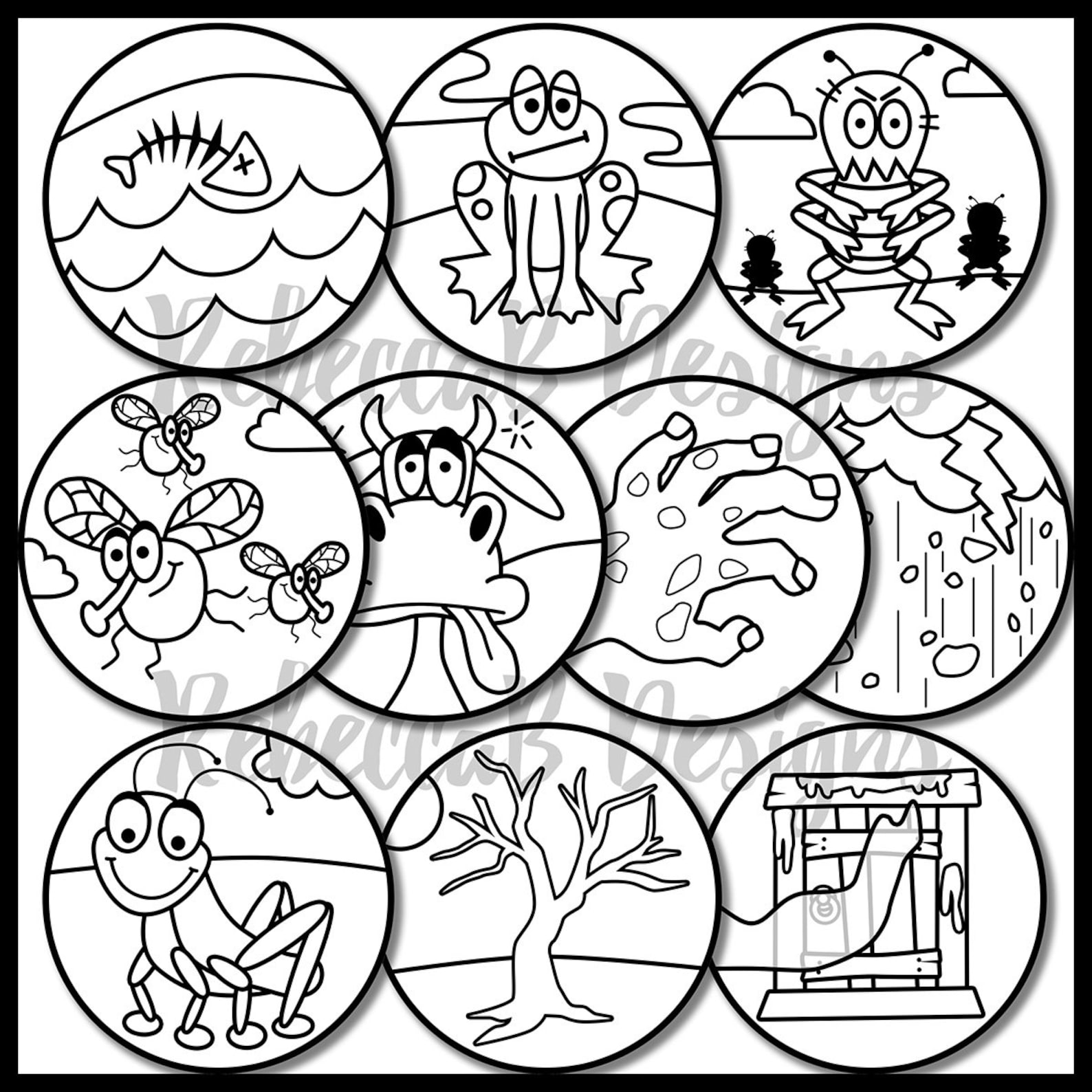 Diez Plagas de Egipto Clip Art Moisés, Moisés y las Diez Plagas ...