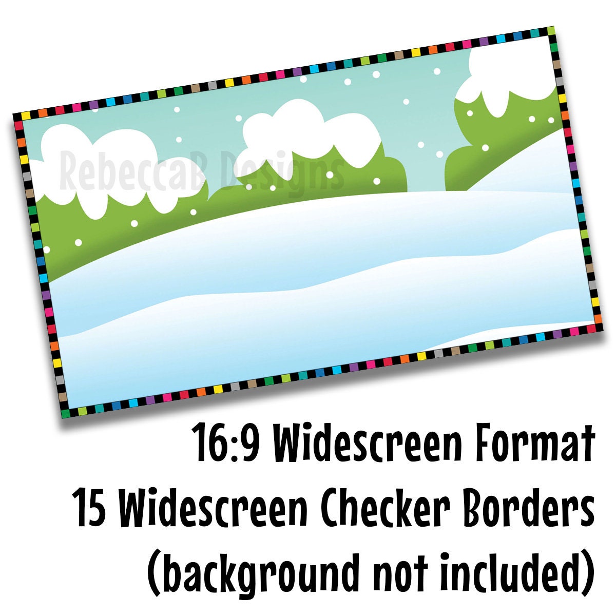 Widescreen 16:9 Checker Borders - Google Slides™ and Powerpoint ...