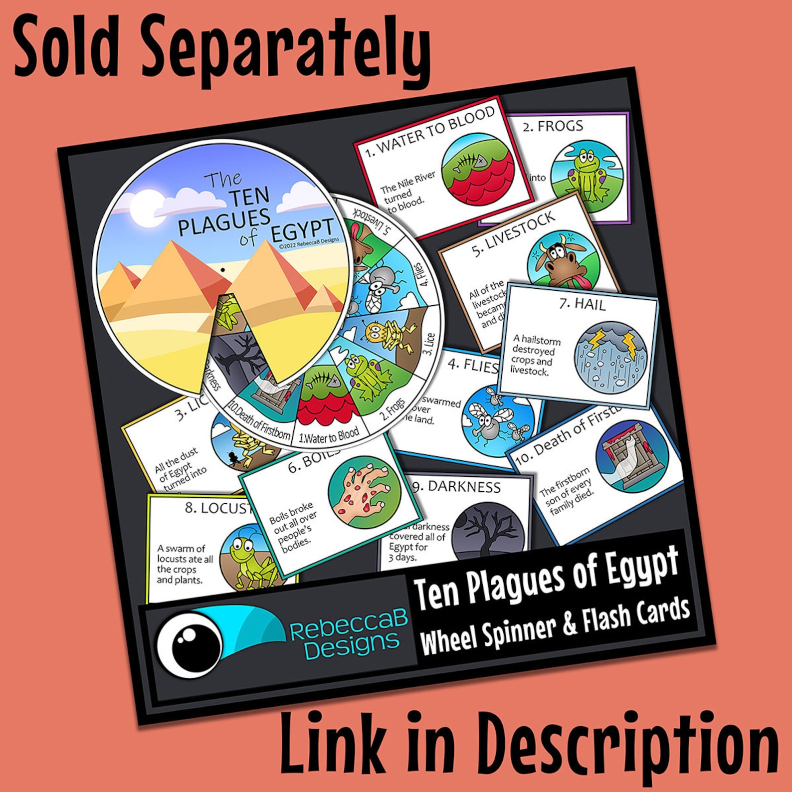 Ten Plagues of Egypt Clip Art: Moses, Passover Clipart - Etsy