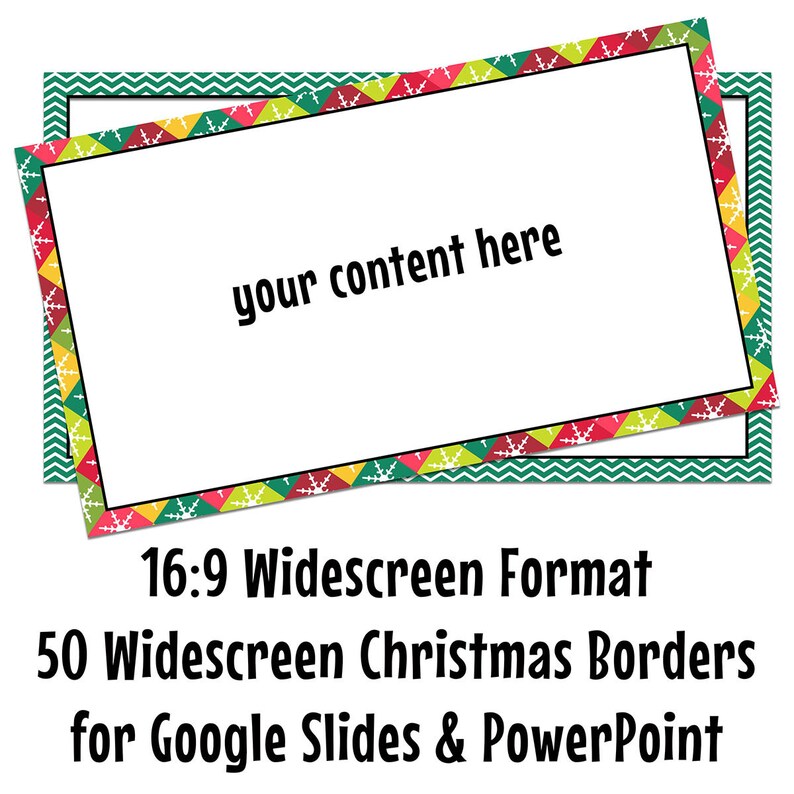 Widescreen 16:9 Christmas Borders - Google Slides™ and Powerpoint ...