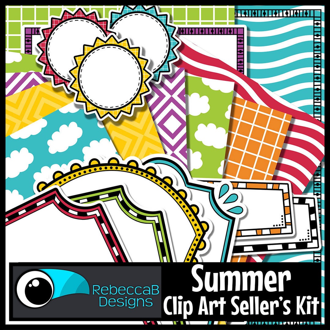 Summer Season Clip Art Seller's Kit, Summer Digital Kit, Summer Clip ...