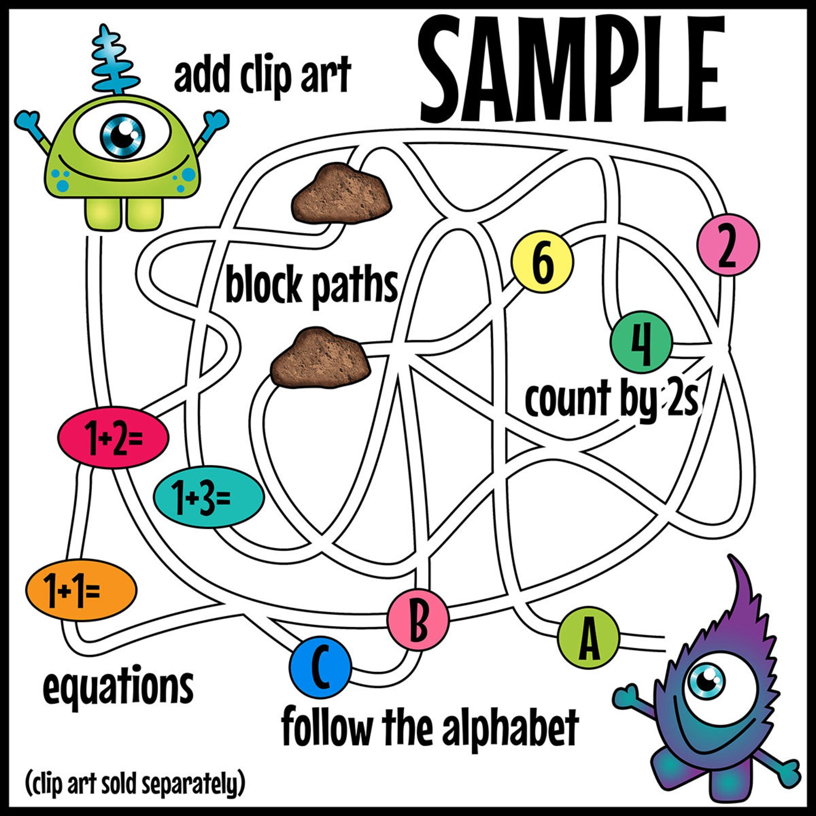 Tangled Pathway Maze Clip Art, Maze Clip Art, Tangled Pathway Mazes ...