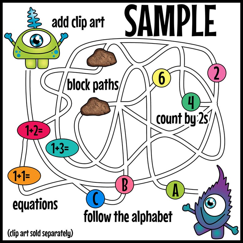 Tangled Pathway Maze Clip Art, Maze Clip Art, Tangled Pathway Mazes ...