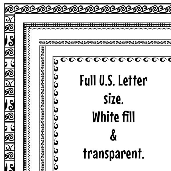 Maori Doodle Borders Clip Art, Maori Page Borders, Maori Clip Art ...