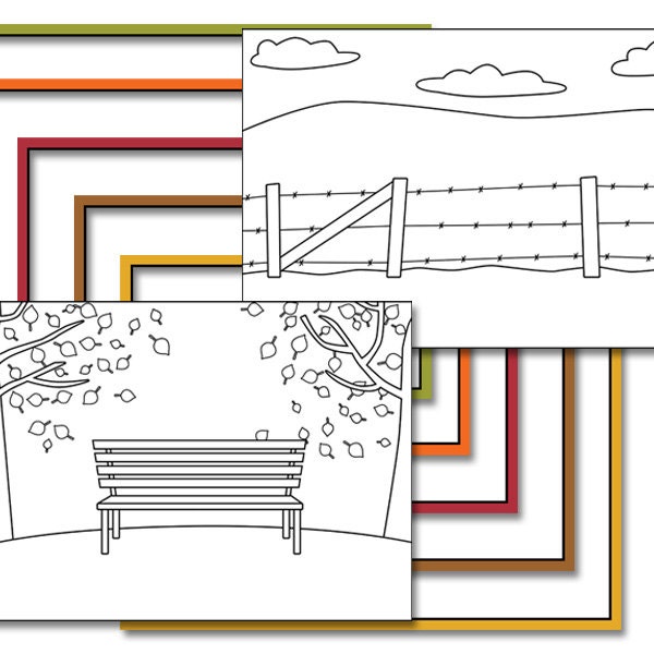 Autumn Fall Background Scenes Clip Art, Autumn Fall Landscape Clip Art ...