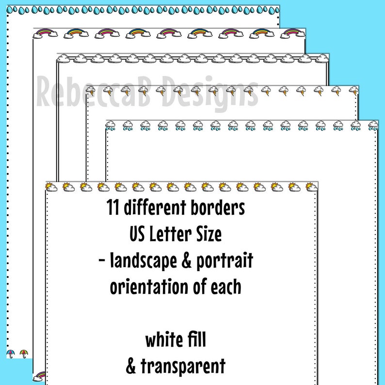 Weather Colored Page Borders Clip Art, Predicting Weather Clip Art ...