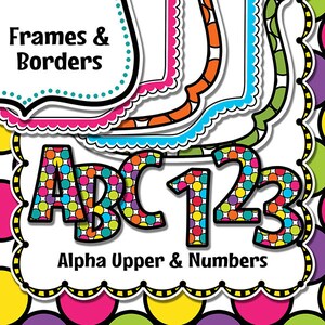 Spots Clip Art Seller's Kit, Digital Clip Art Kit, Text Box Frames ...