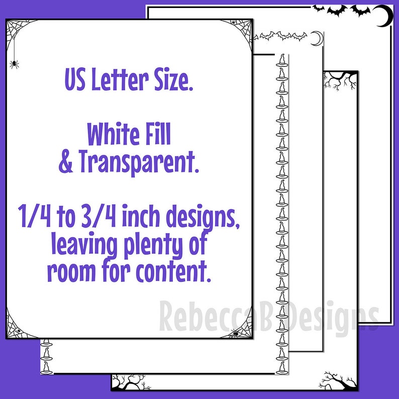 Halloween Doodle Borders Clip Art, Halloween Borders, Halloween Border ...