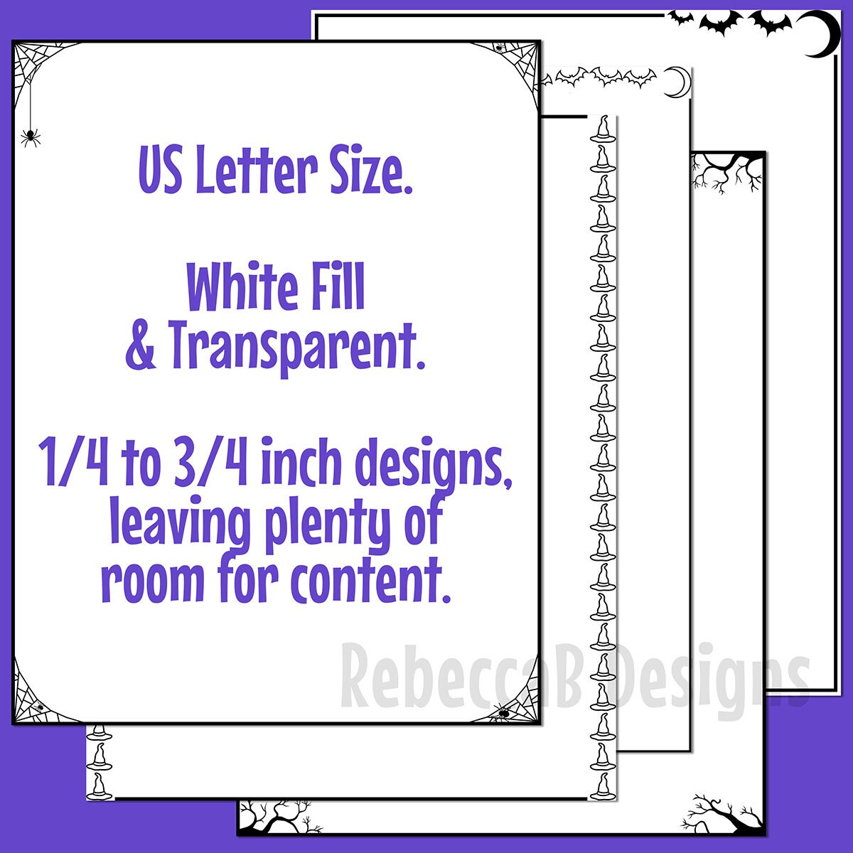 Halloween Doodle Borders Clip Art, Halloween Borders, Halloween Border ...