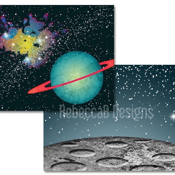Space Background Scenes Clip Art Science Fiction Clip Art | Etsy
