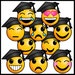 Graduation Emoji Clip Art, Emotions Clip Art, Graduation Ceremony Clip ...