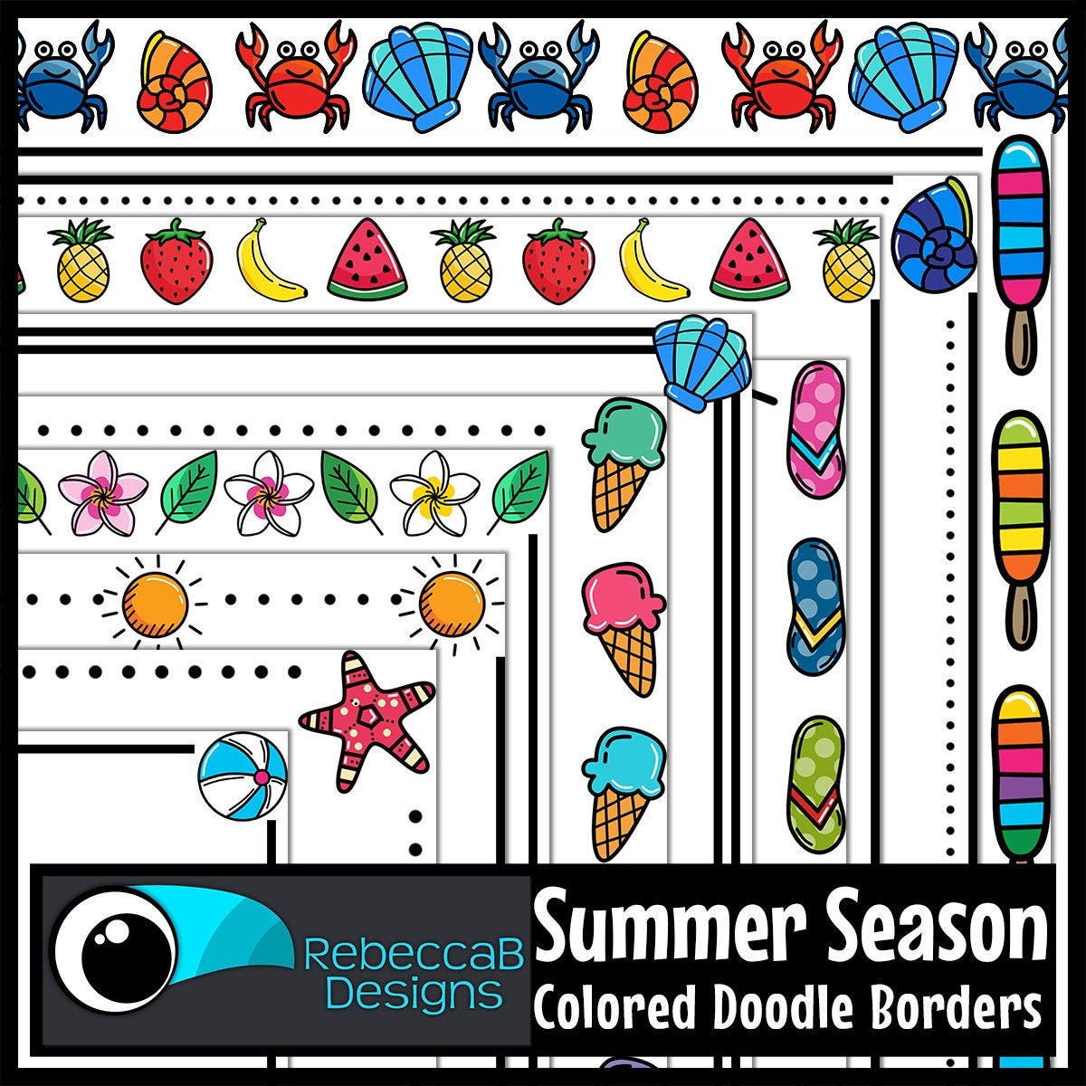 Summer Borders And Frames