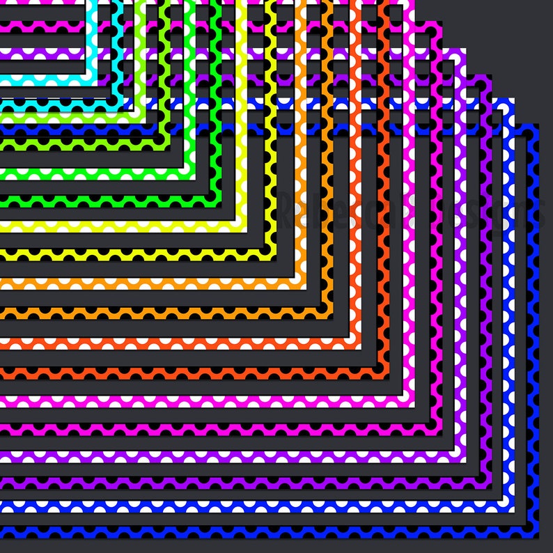 Widescreen 16:9 Polka Dot Borders - Google Slides™ and Powerpoint ...