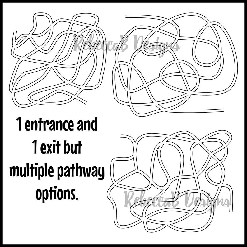 Tangled Pathway Maze Clip Art, Maze Clip Art, Tangled Pathway Mazes ...