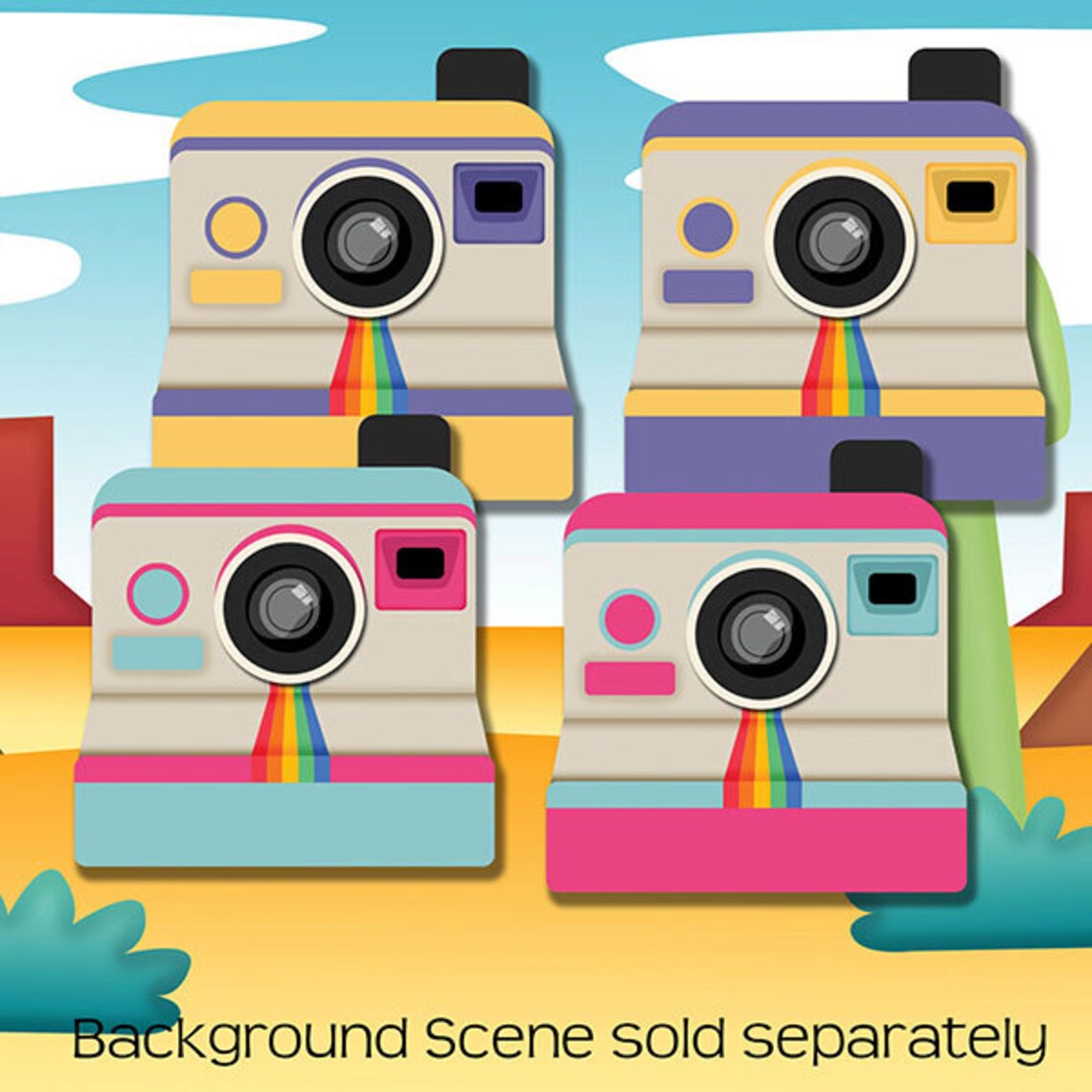 Instant Camera Clipart: Retro Camera Clip Art (PNG) - Etsy