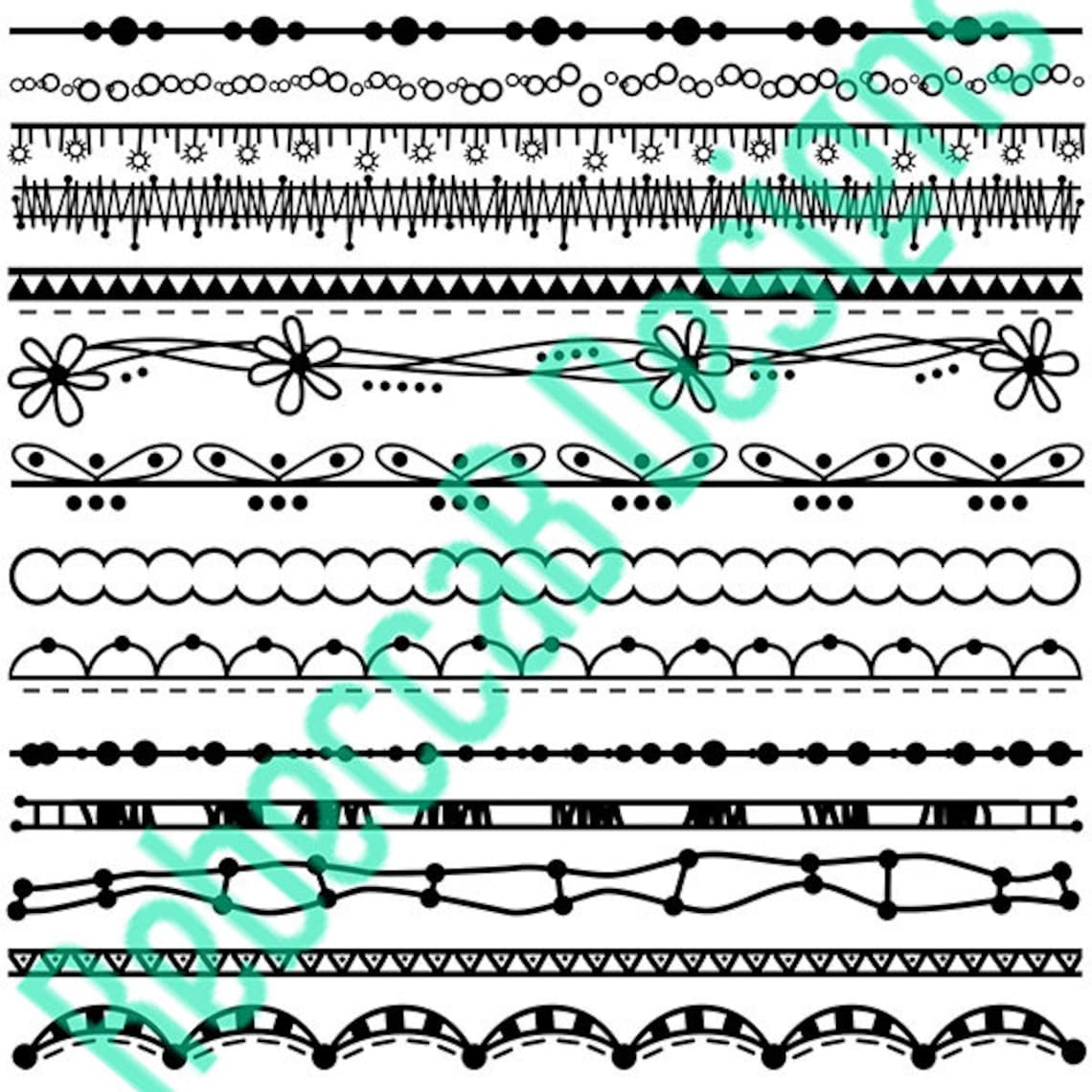 Doodle Page Dividers Clip Art, Page Dividers Clip Art, Dividers Clip ...