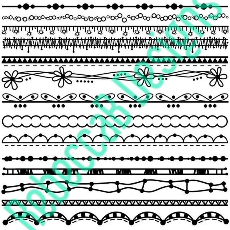 Doodle Page Dividers Clip Art, Page Dividers Clip Art, Dividers Clip ...