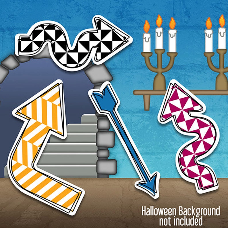 Arrows Clip Art Set 2, Colored Patterned Arrow Clipart, Digital Arrows ...