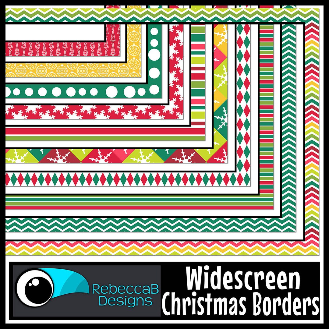 Widescreen 16:9 Christmas Borders - Google Slides™ and Powerpoint ...