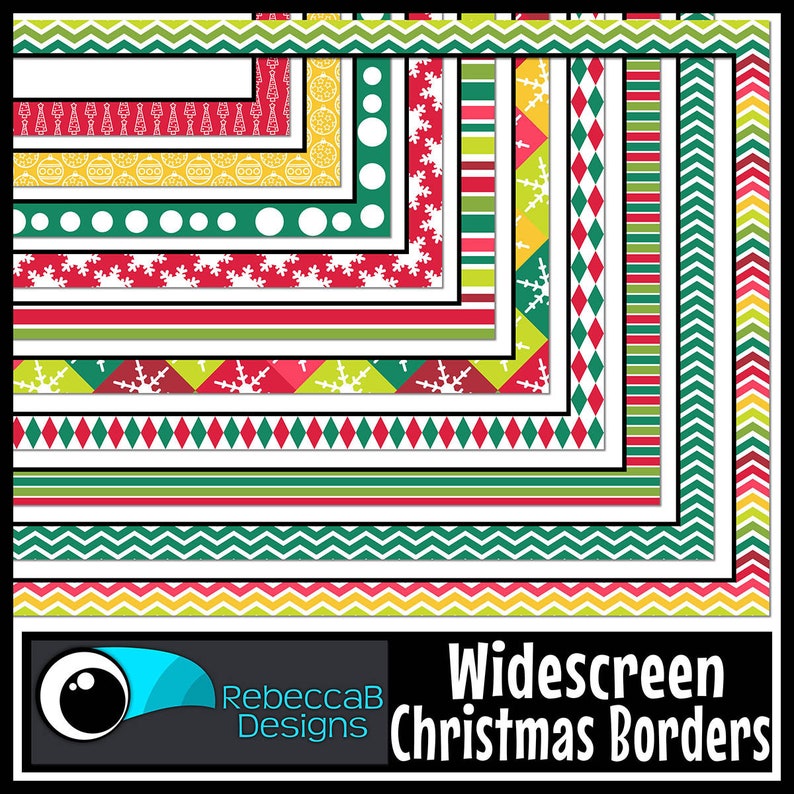 Widescreen 16:9 Christmas Borders - Google Slides™ and Powerpoint ...