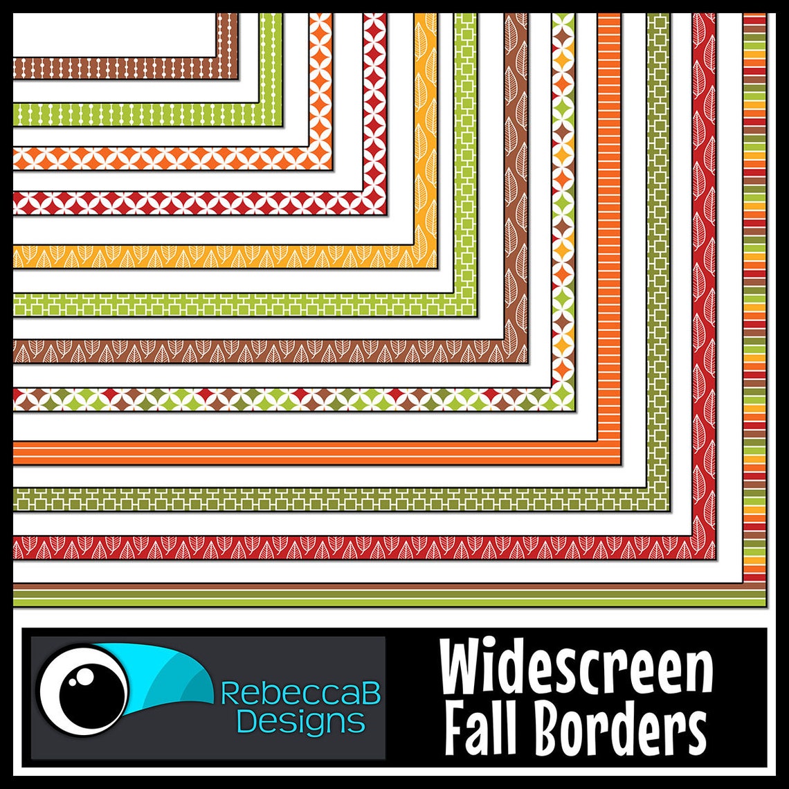 Widescreen 16:9 Season Borders Bundle Google Slides™ and Powerpoint ...