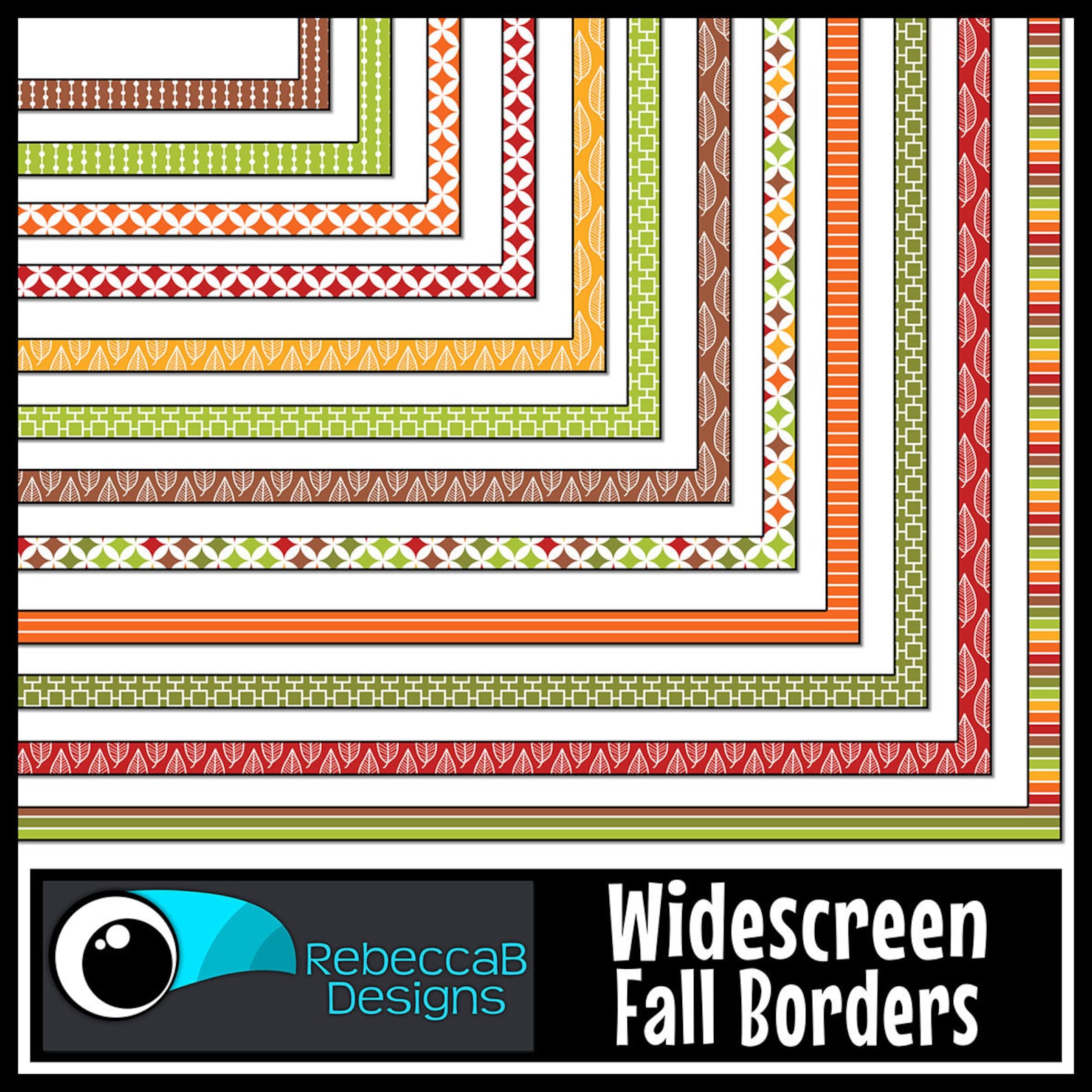 Widescreen 16:9 Season Borders Bundle - Google Slides™ and Powerpoint ...