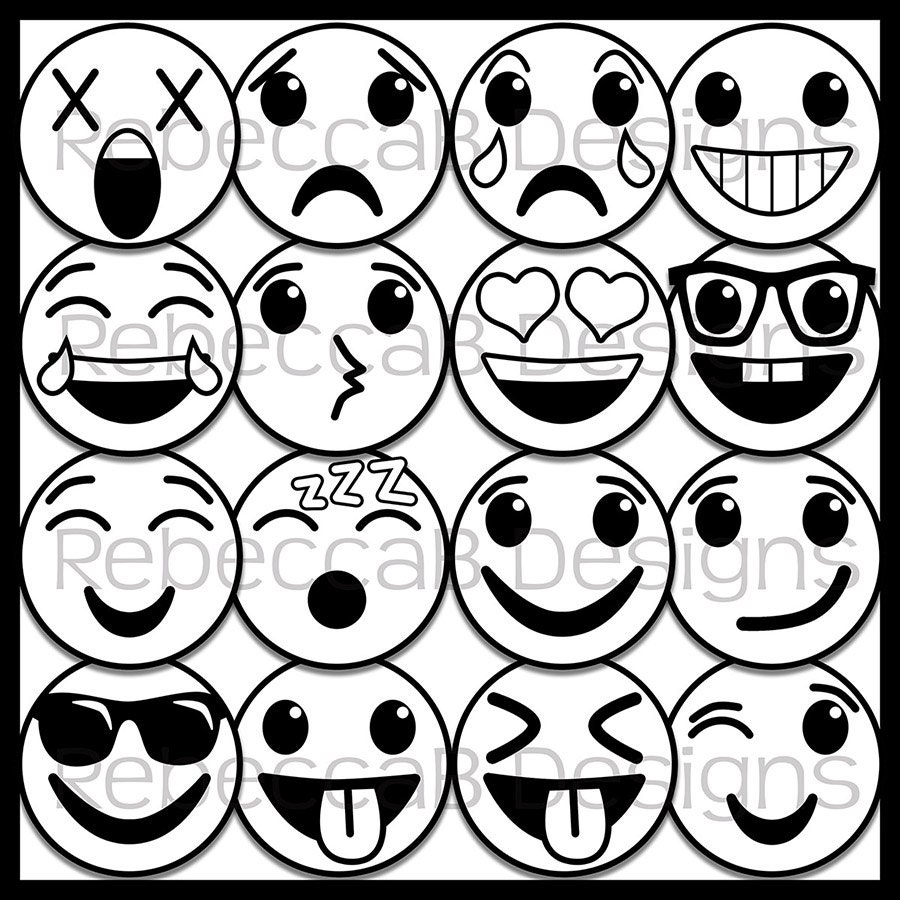 Emoji Clip Art, Emotions Clip Art, Feelings Clip Art, Emoji Faces ...