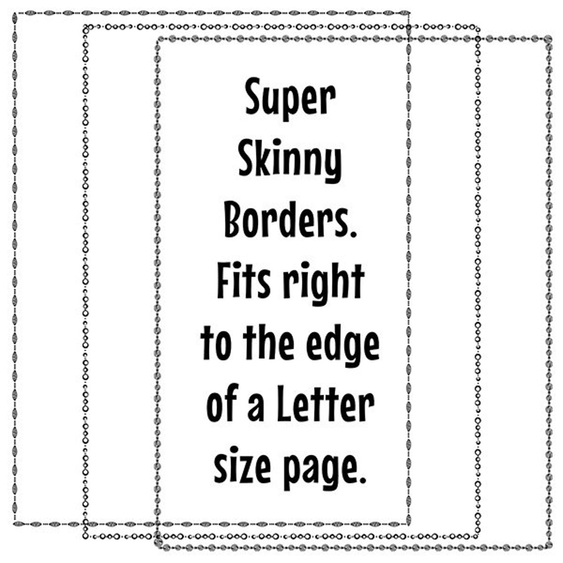 Super Skinny Borders Clip Art Set 1, Border Frames Clip Art, Super ...