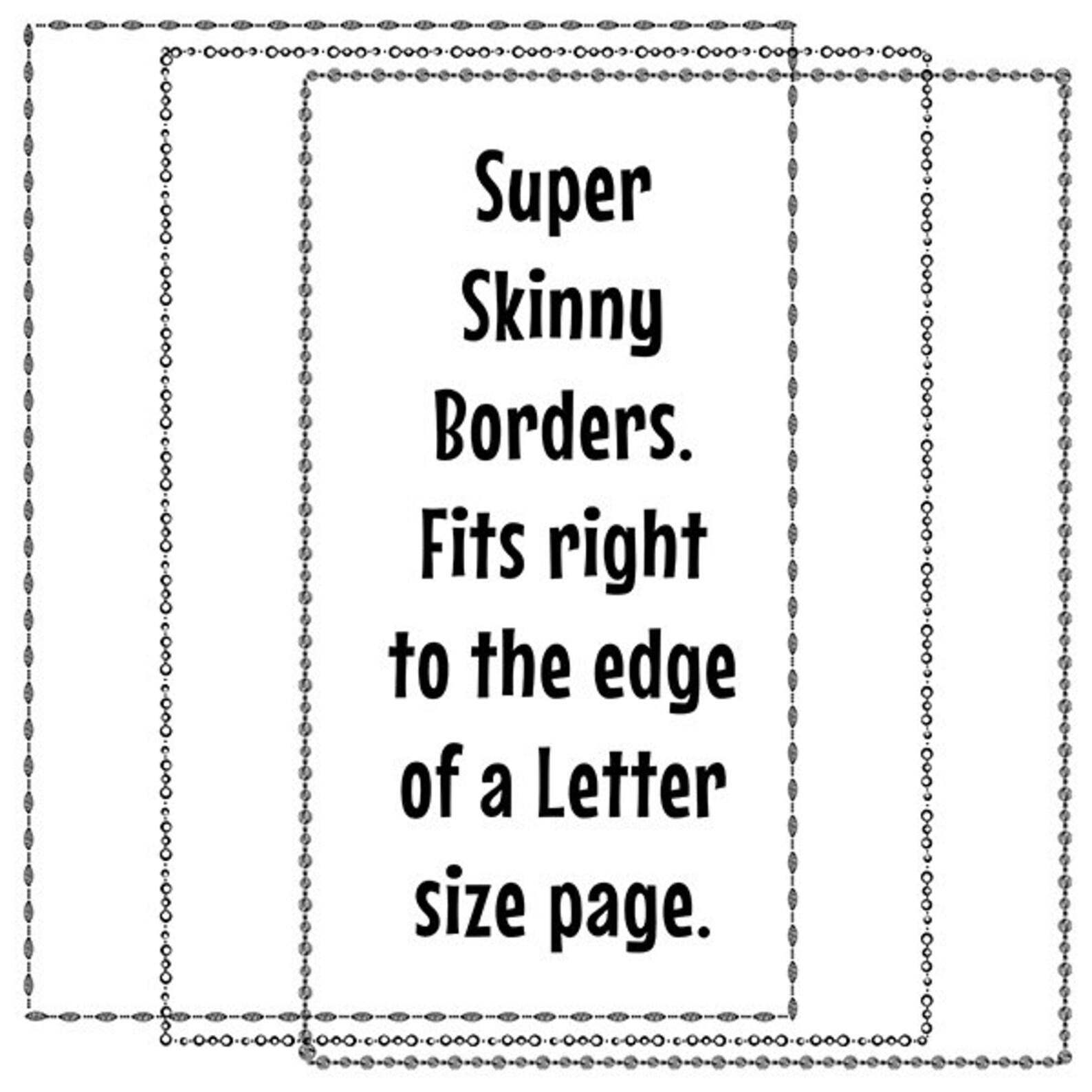 Super Skinny Borders Clip Art Set 1, Border Frames Clip Art, Super ...