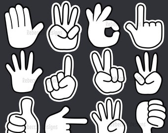 German Way Of Showing Three Fingers Clipart