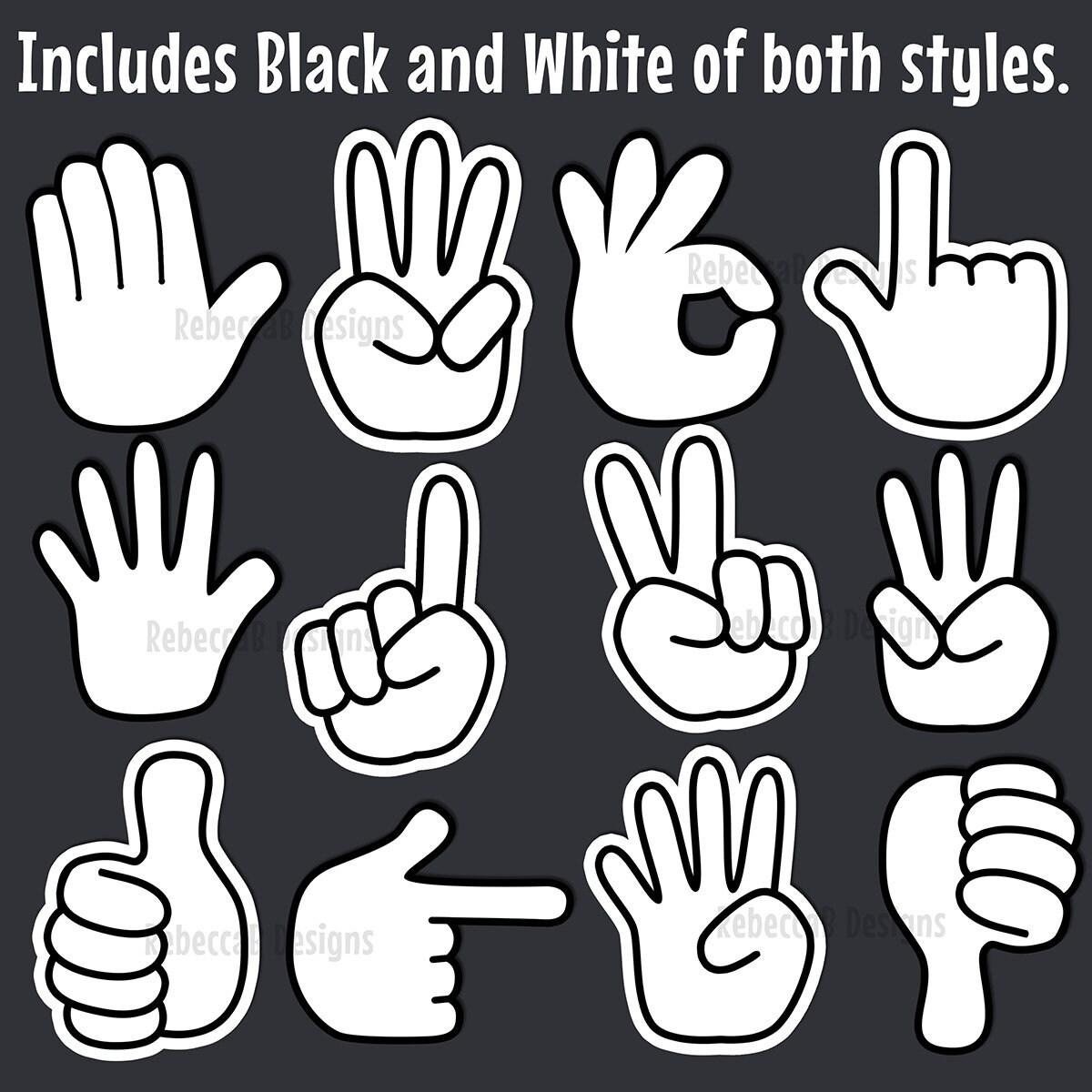Finger Counting Hands Clip Art Multicultural Clip Art Skin - Etsy Australia