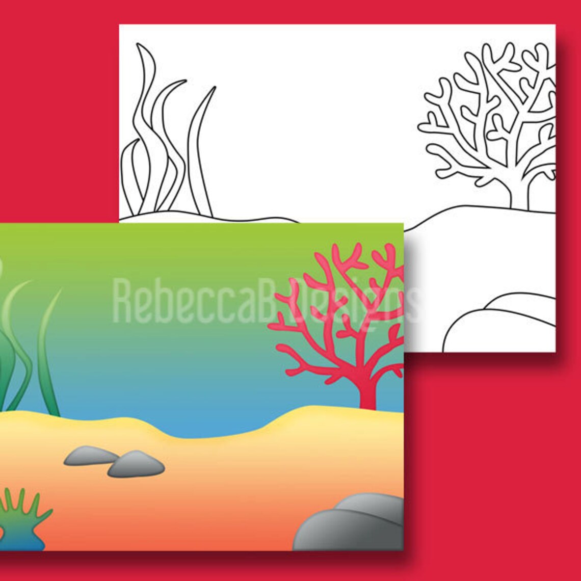 Under the Sea Background Scenes Clip Art, Ocean Clip Art, Landscape ...