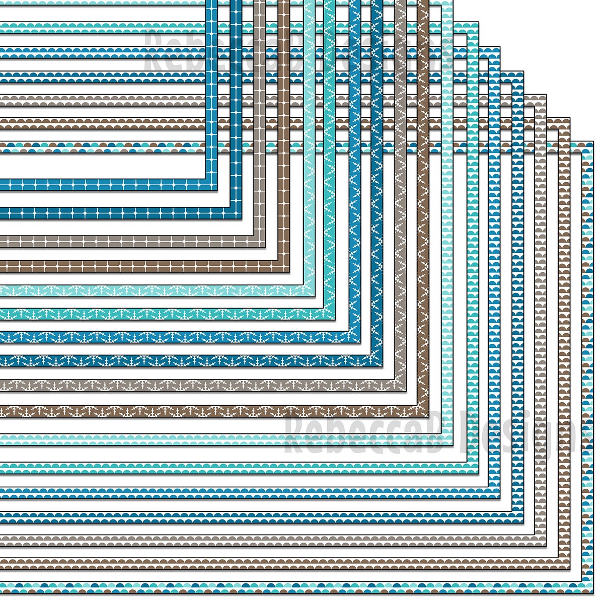 Widescreen 16:9 Winter Borders - Google Slides™ and Powerpoint™, Border ...