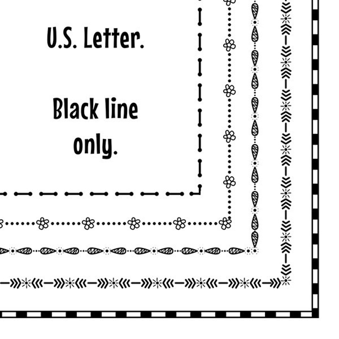 Super Skinny Borders Clip Art Set 1, Border Frames Clip Art, Super ...