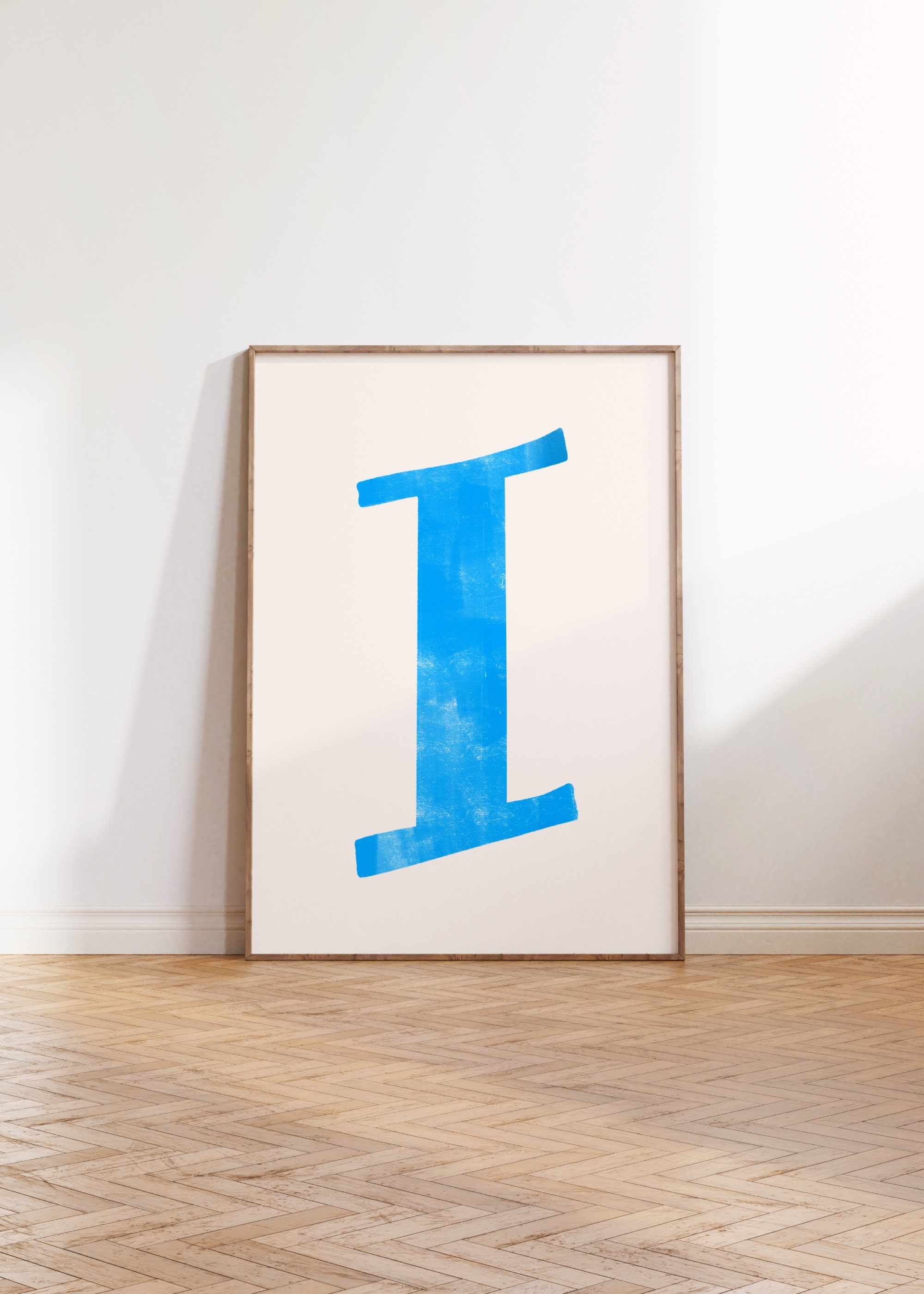 Capital Letter I Print Kids Letter Wall Print Monogram - Etsy