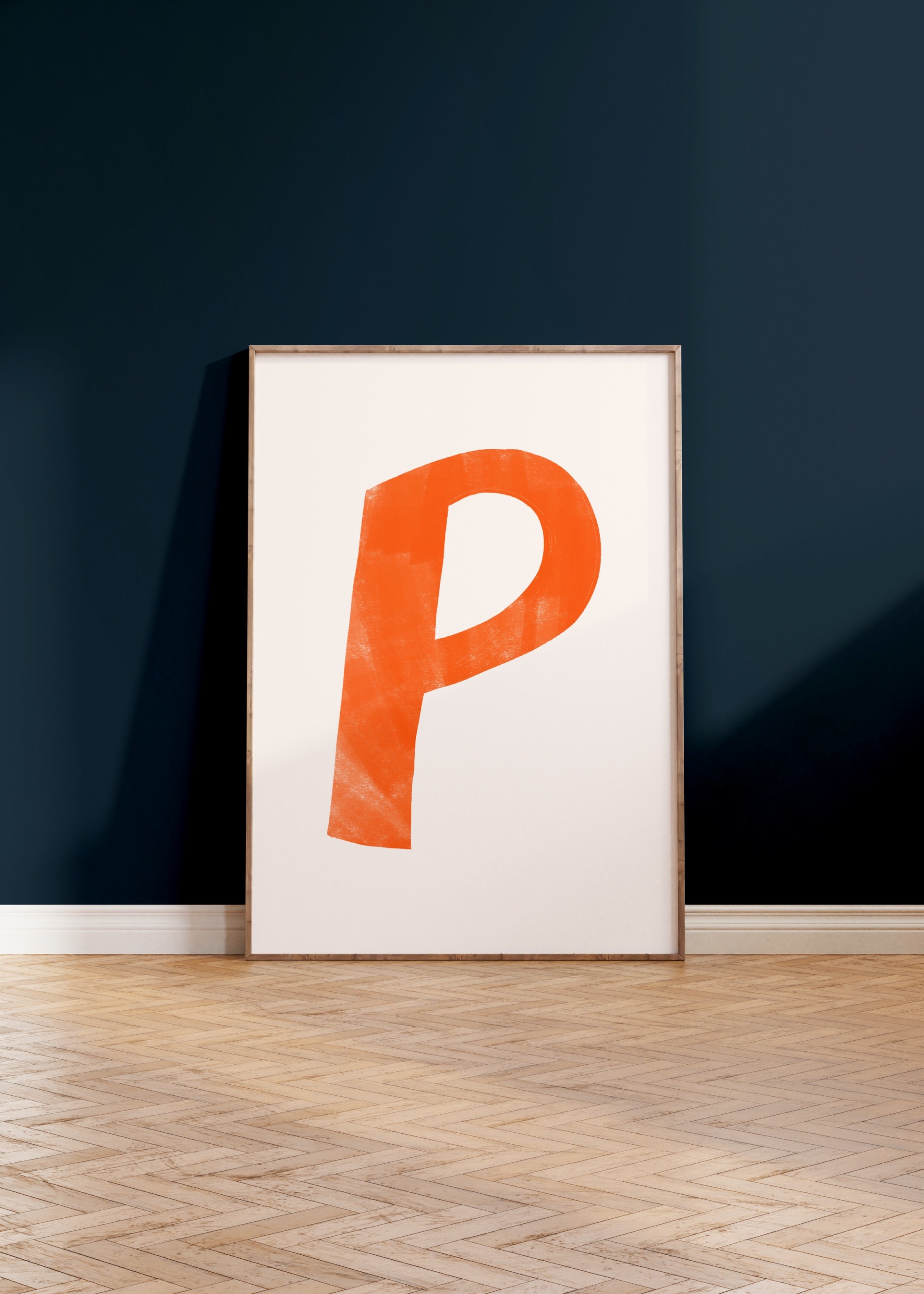 Capital Letter P Print Kids Letter Wall Print Monogram Nursery Art ...