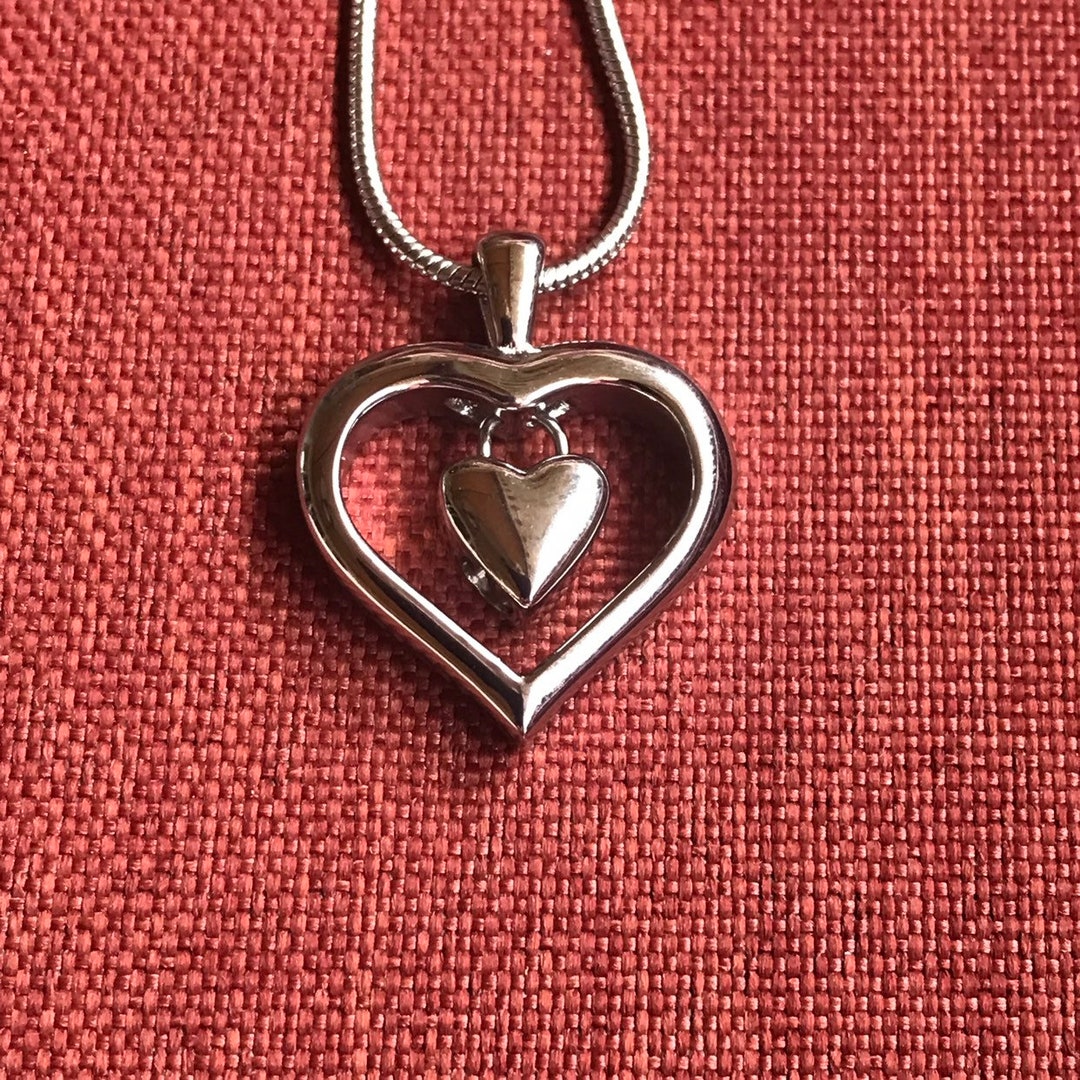 Double Heart Urn Necklace for Ashes // Cremation Jewelry// Necklace to ...