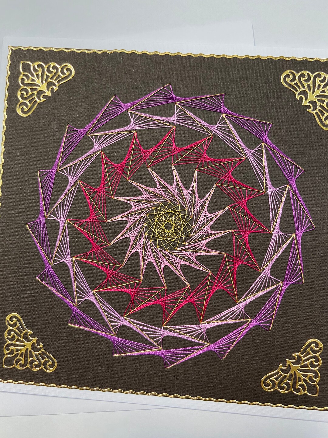 Thread Graphic Greeting or Birthday Card Hand Embroidered - Etsy UK
