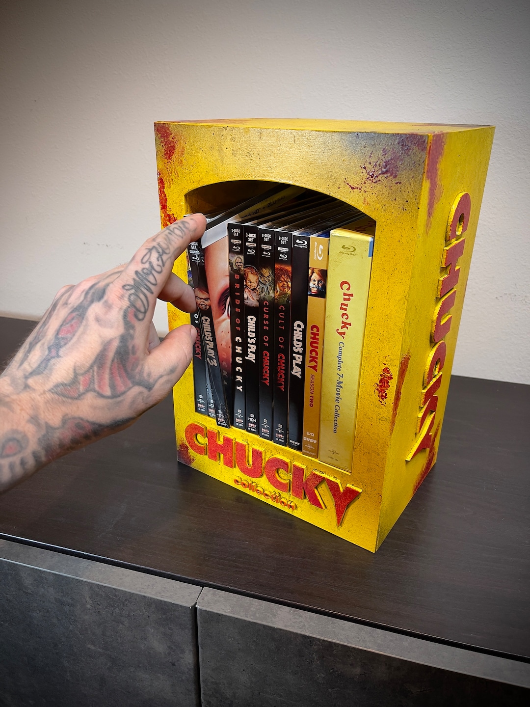 Chucky Inspired Media Storage Diorama for Blu Rays Dvds Unique Piece of ...