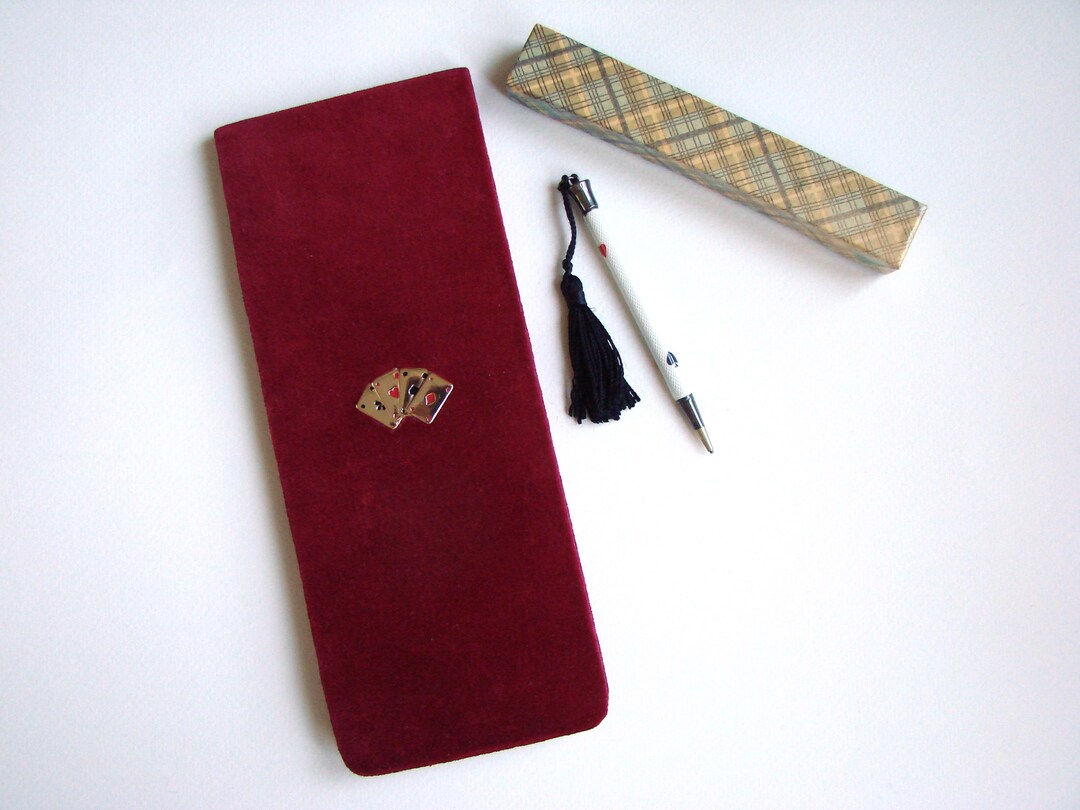 Vintage Bridge Notebook and Mechanical Pencil Set, Notebook in Red ...